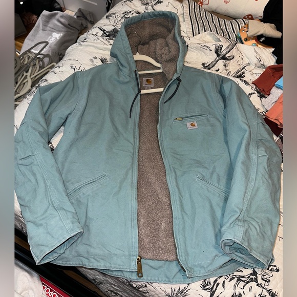 Carhartt | Jackets & Coats | Rare Blue Color Womens Carhart Jacket ...
